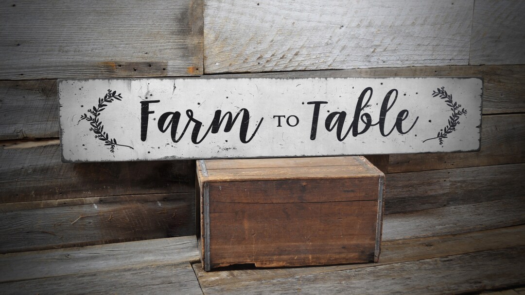 Farm to Table Sign, Farmhouse Kitchen, Farm to Table Decor, Kitchen ...