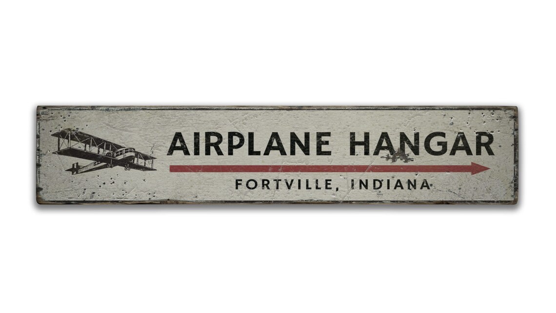 Airplane Hangar Sign Wooden Hangar Sign Hangar Sign - Etsy UK