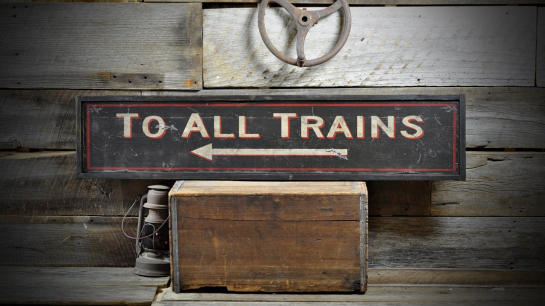 To All Trains Arrow Station Sign, Train Lover Signs, Custom Train ...