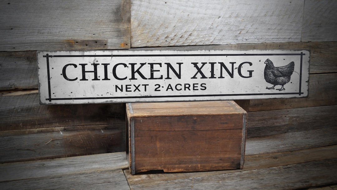 Chicken Xing Sign, Chicken Coop Sign, Chicken Crossing, Chicken Decor ...