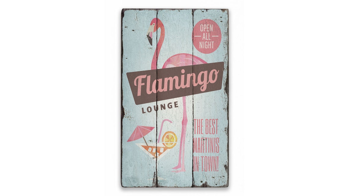 Flamingo Lounge Sign Flamingo Sign Flamingo Lover Decor | Etsy