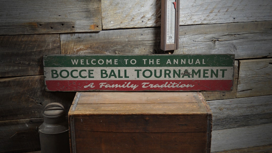 Bocce Tournament Sign, Bocce Ball Room Wood Sign, Bocce Sign, Game Room ...