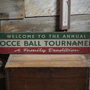 Bocce Tournament Sign, Bocce Ball Room Wood Sign, Bocce Sign, Game Room ...