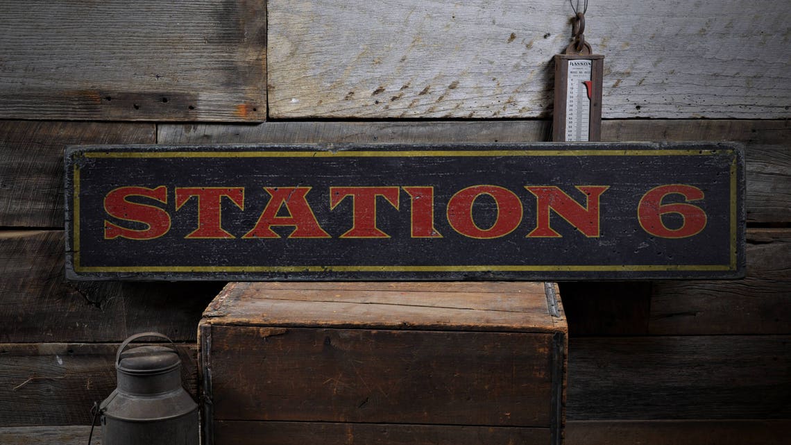 Station Wood Sign, Fire Station Decor, Fire Station Sign, Custom Fire ...