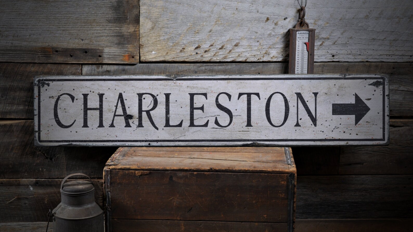 Charleston Directional Sign Custom City Sign City Arrow | Etsy