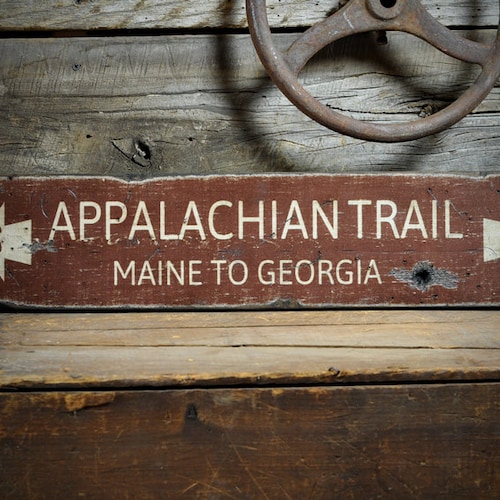Appalachian Trail Wood Sign Rustic Hand Made Vintage Wooden - Etsy