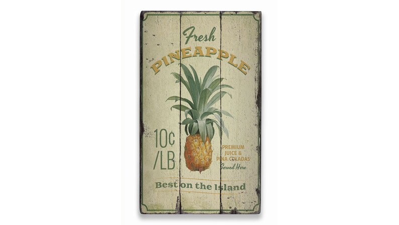 Fresh Pineapple Sign Pineapple Sign Decor Pineapple - Etsy