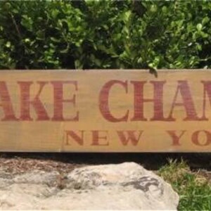 Custom Lake, State - Fish Graphic Wood Sign - Rustic Hand Made Vintage ...