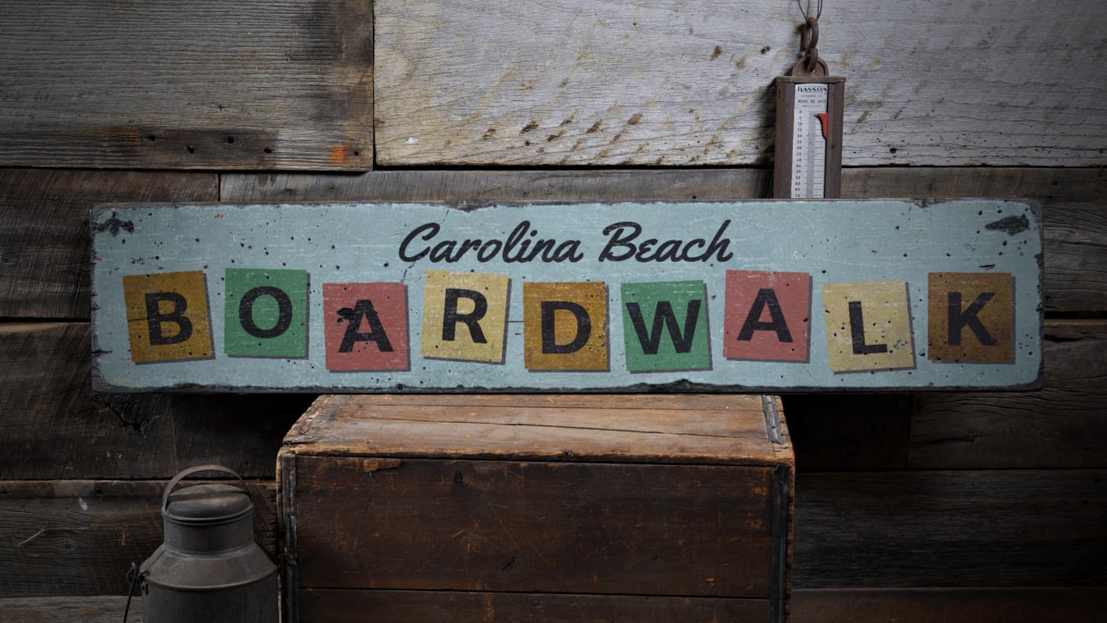 Boardwalk Sign Colorful Beach Sign Custom Wood Sign for - Etsy