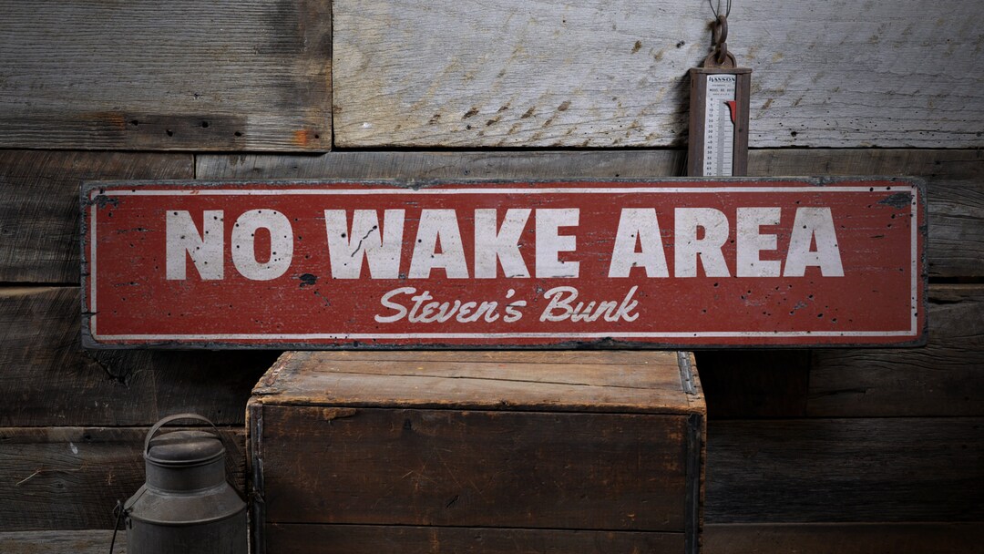 No Wake Area Wood Sign, No Wake Zone Sign, Custom Beach Sign, Coastal ...