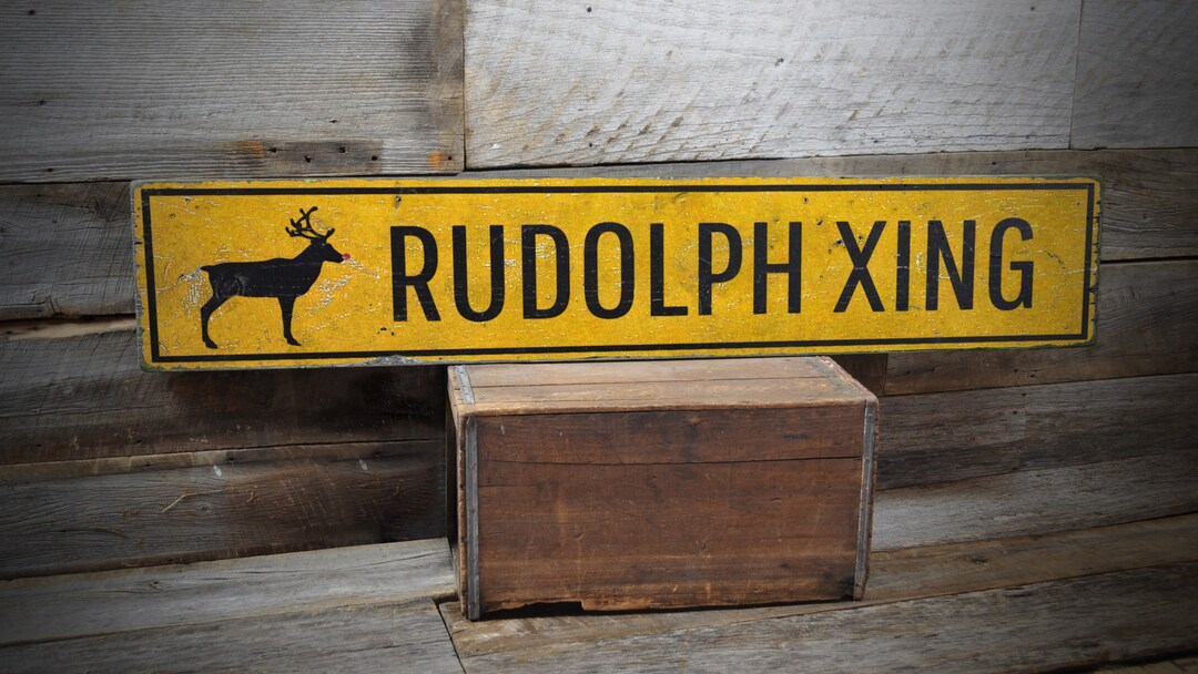 Rudolph Xing Sign, Reindeer Crossing, Rudolph Decor, Christmas Gifts ...