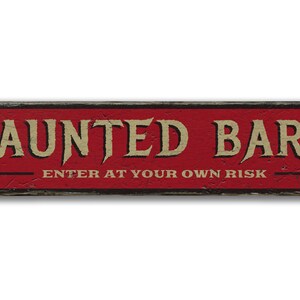 Haunted Barn Sign, Haunted Barn Decorations, October Lover Sign, Wooden ...
