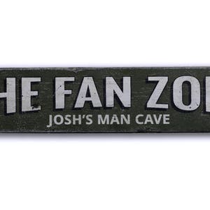 Fan Zone Sign, Sports Fan Gift, Custom Husband Gift, Man Cave Sign, Man ...