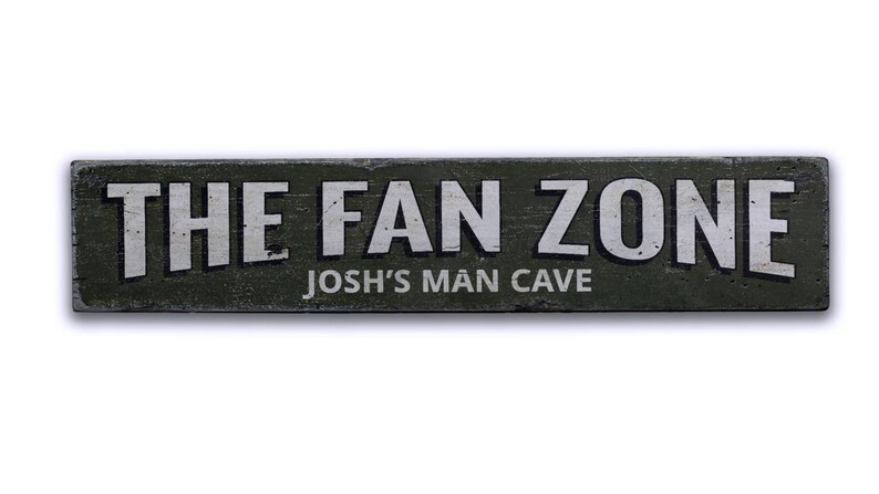Fan Zone Sign Sports Fan Gift Custom Husband Gift Man Cave | Etsy