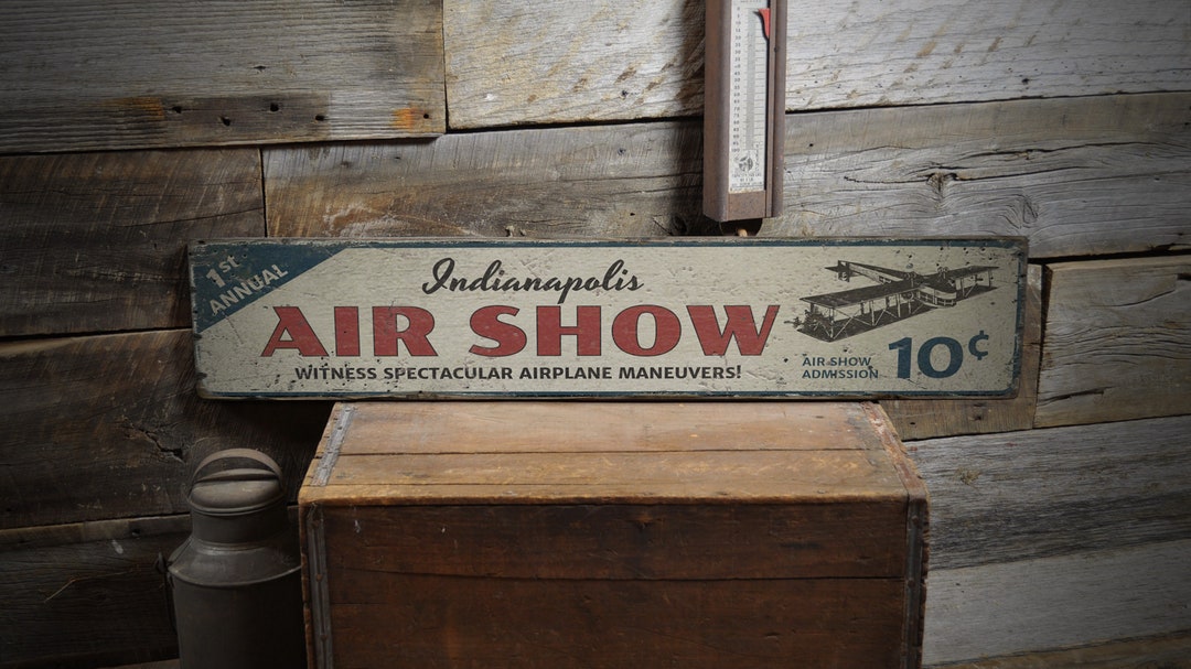 Air Shows Sign, Wooden Flying Show Sign, Hangar Sign, Airplane Shows ...