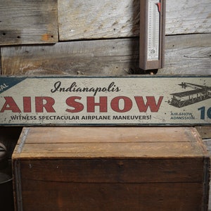 Air Shows Sign, Wooden Flying Show Sign, Hangar Sign, Airplane Shows ...