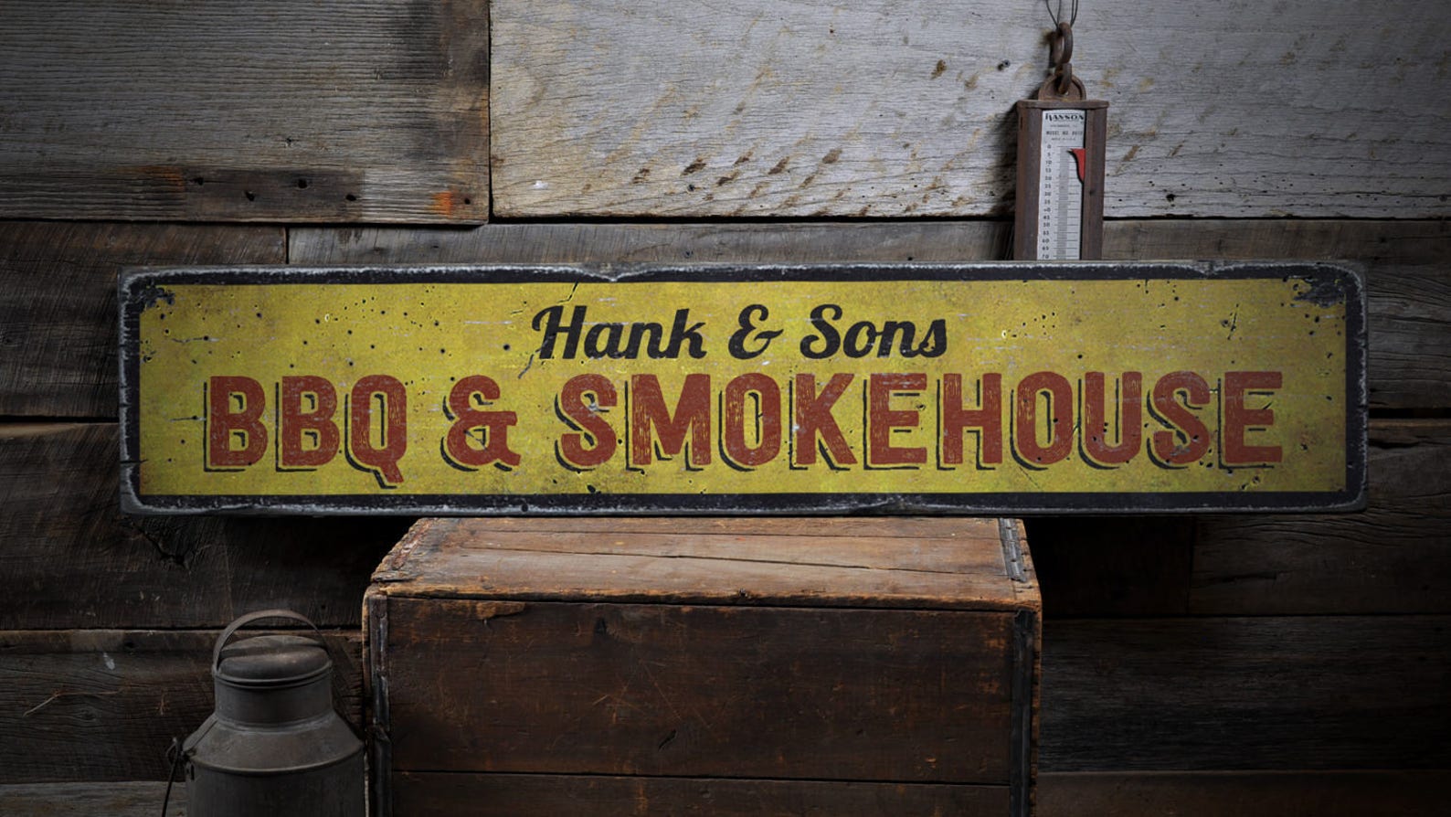 BBQ & Smokehouse Sign Family BBQ Sign Barbeque Restaurant - Etsy