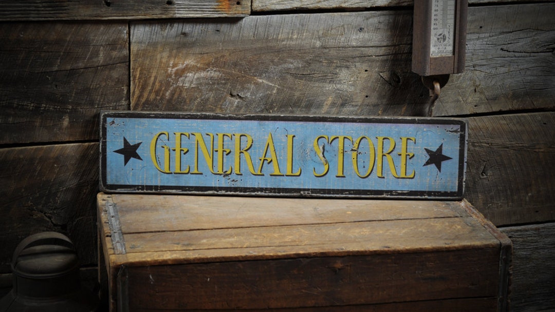 General Store W/ Stars Sign, General Store Decoration, Sign for the ...