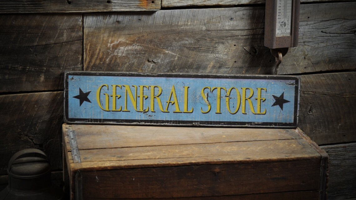 General Store W/ Stars Sign General Store Decoration Sign | Etsy