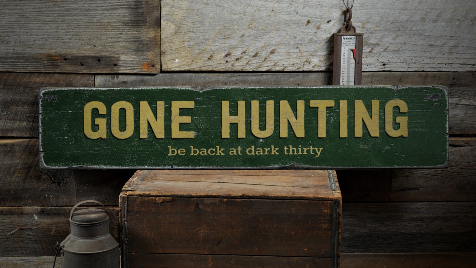 Gone Hunting Wood Sign, Custom Be Back at Dark Thirty Deer Lover Gift ...
