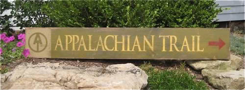 Appalachian Trail Wood Sign - Rustic Hand Made Vintage Wooden Sign ...