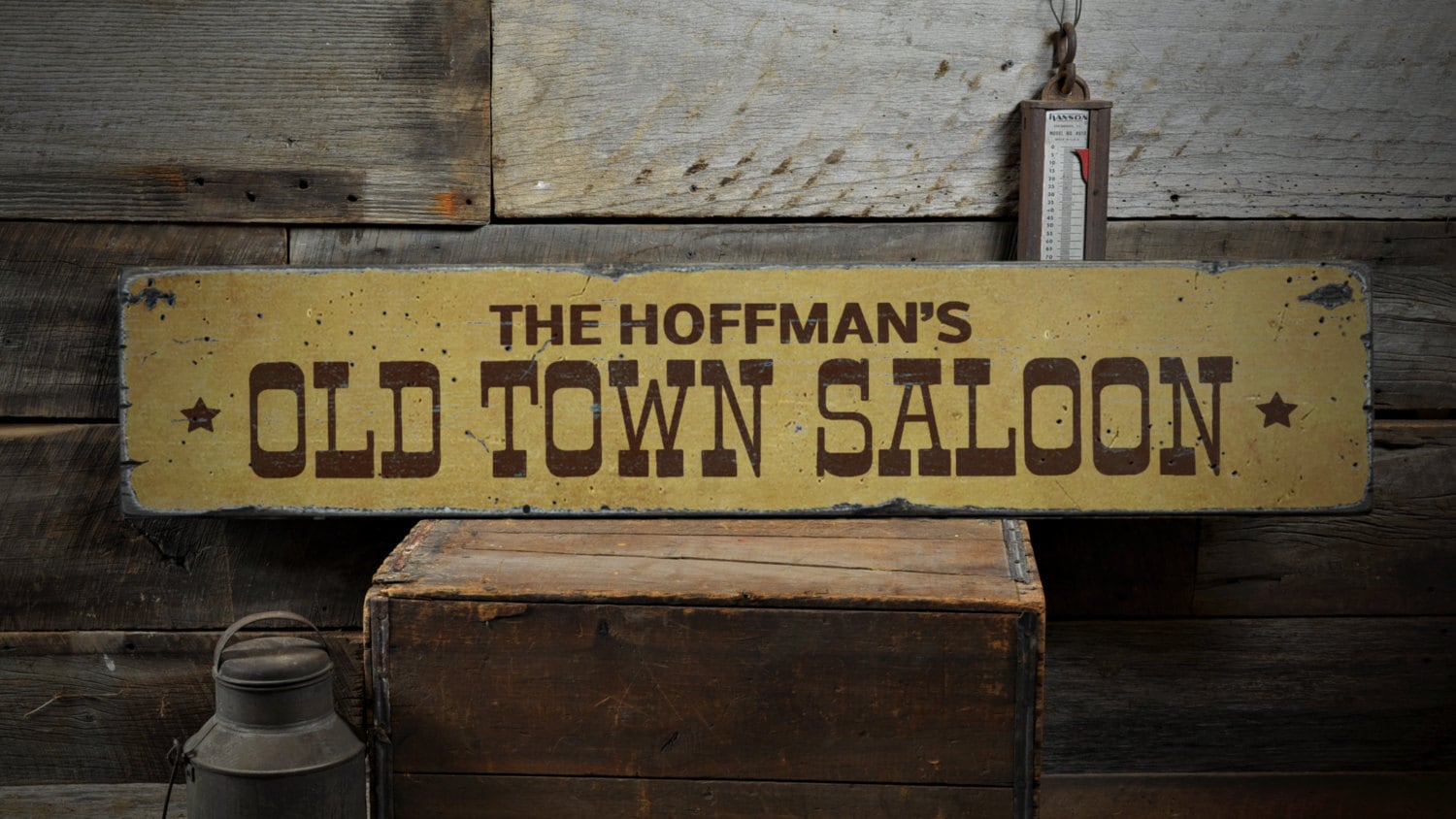 Old Town Saloon Wood Sign Personalized Family Name Home Bar | Etsy