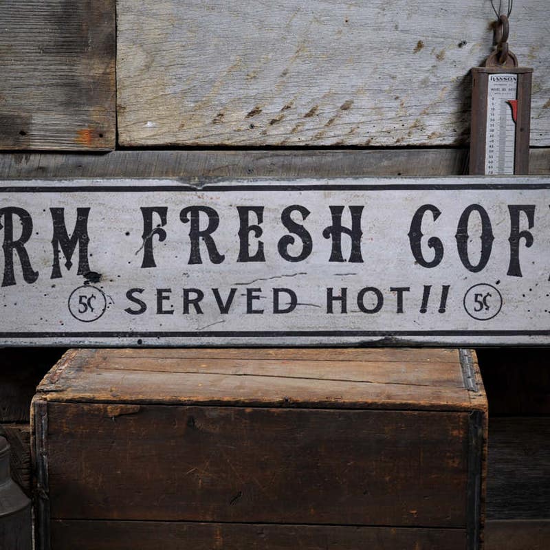 Wooden Coffee Sign - Etsy