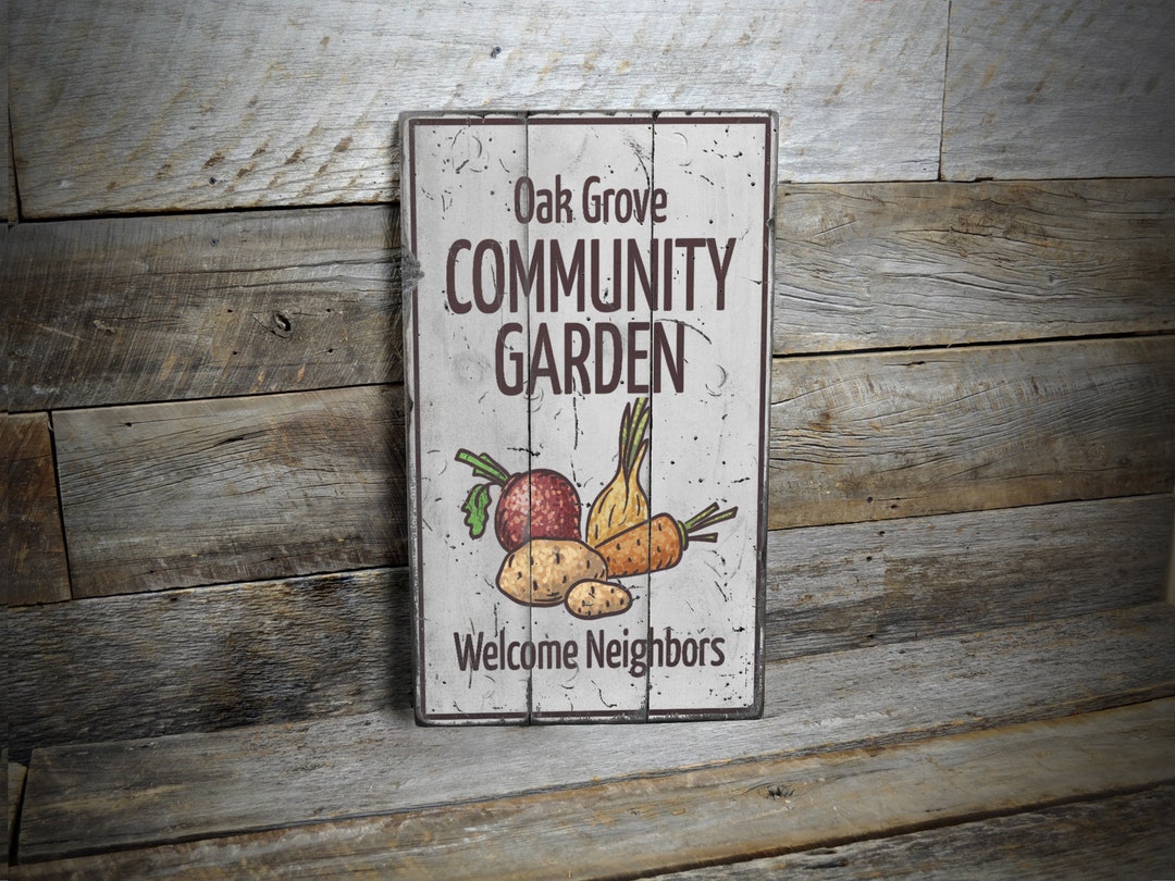 Community Garden Sign, Garden Welcome Sign, Garden Gift, Custom Garden ...