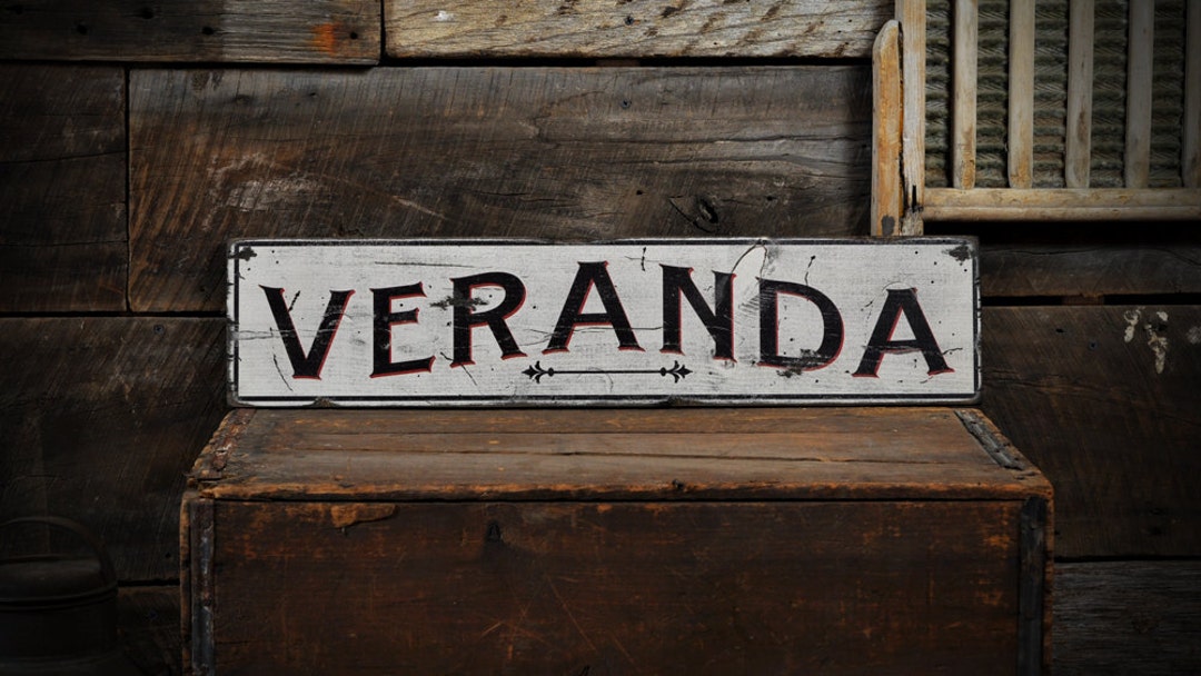 Primitive Veranda Sign, Custom House Decor, Wooden Gift for Family ...