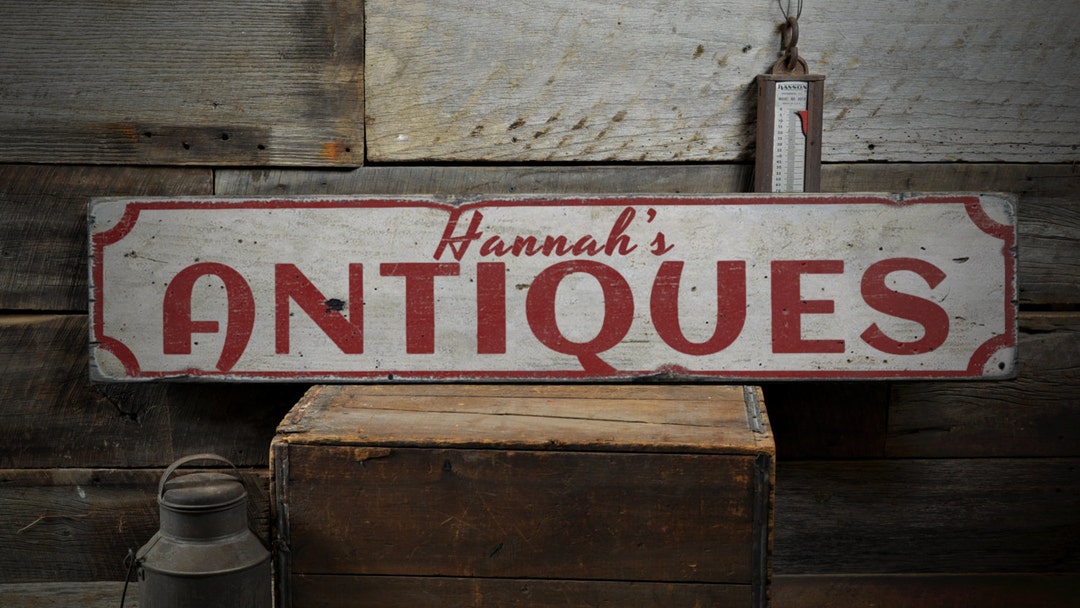 Antiques Wood Sign, Custom Rustic Home Decor, Antique Lover Gift, Shop ...