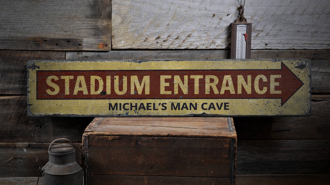 Stadium Entrance Sign, Stadium Decor, Stadium Sign, Sports Lover Gift ...