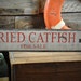 Fried Catfish for Sale Arrow Sign, Catfish Eating Decorations - Rustic ...