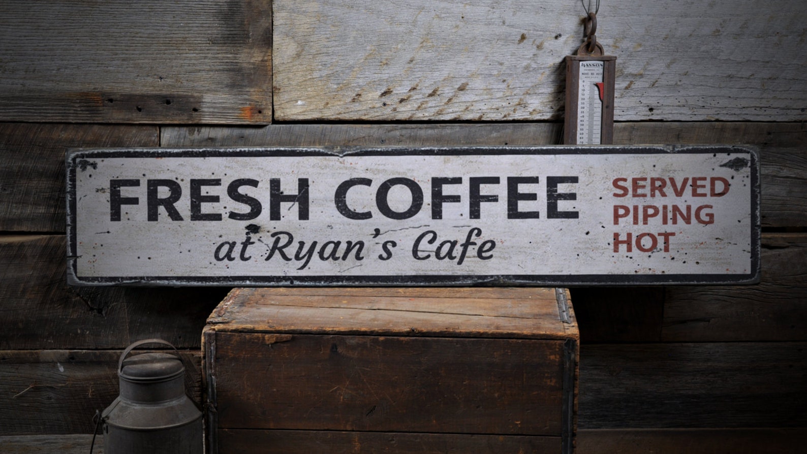 Fresh Coffee Wood Sign Personalized Served Piping Hot Coffee - Etsy