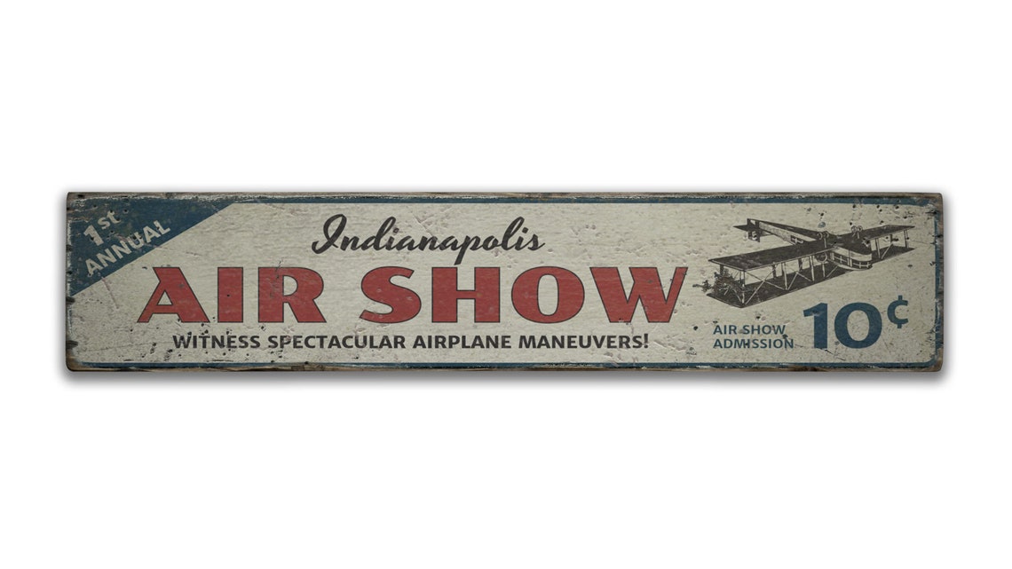Air Shows Sign, Wooden Flying Show Sign, Hangar Sign, Airplane Shows ...