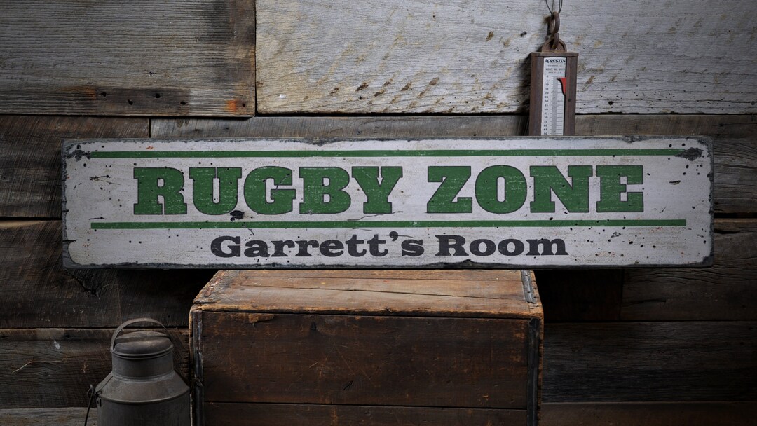 Rugby Zone Wood Sign, Rugby Player Sign, Rugby Lover, Rugby Decor ...
