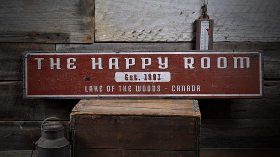 Happy Room Sign Home Bar Sign Sun Room Sign Play Room Sign | Etsy
