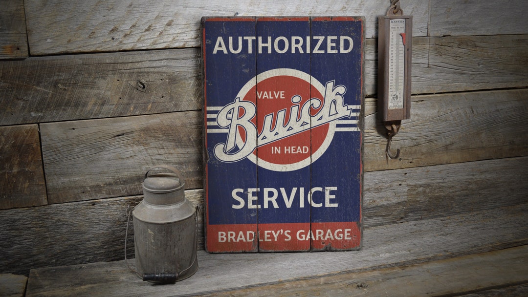 Buick Service Sign, Authorized Buick Sign, Buick Lover Wood Gift, Buick ...