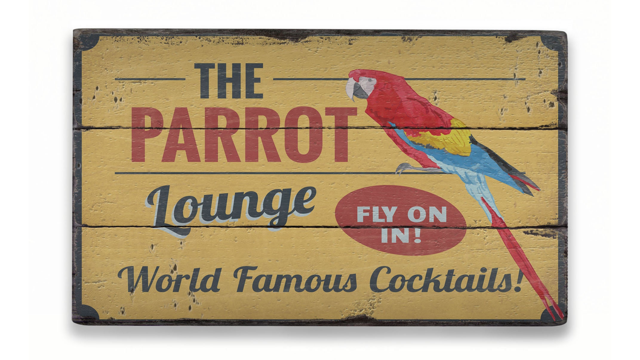 Parrot Lounge Sign Beach Bird Lounge Wooden Beach Sign | Etsy