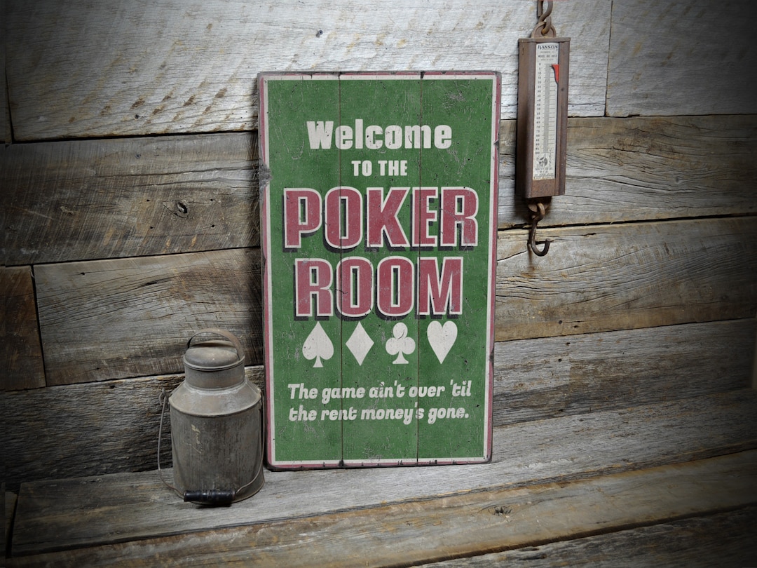 Poker Room Sign, Casino Sign, Welcome Sign, Man Cave Sign, Home Casino ...