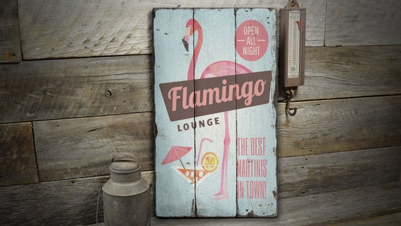 Flamingo Lounge Sign Flamingo Sign Flamingo Lover Decor - Etsy