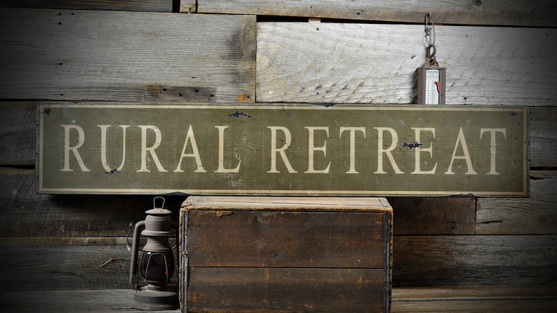 Custom Distressed Rural Retreat Sign Rural Sign Decorations - Etsy