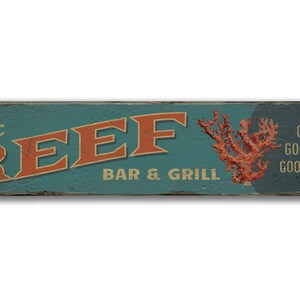 Coral Reef Signs, Wooden Coral Reef Decor, Wall Decor Gift, Custom ...