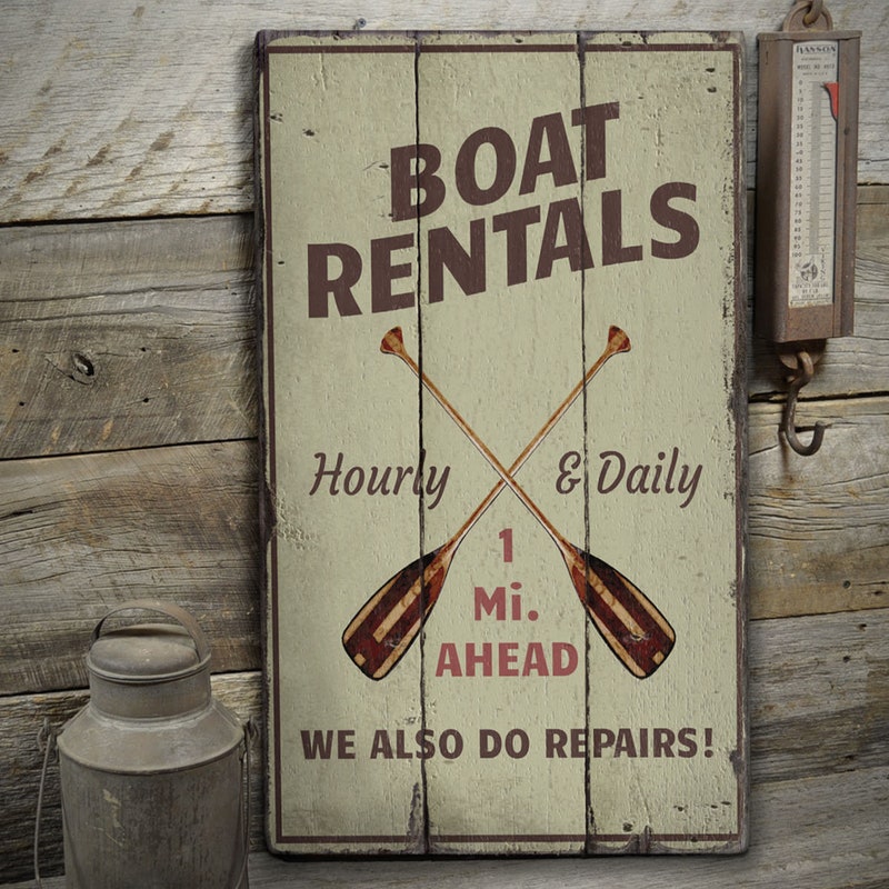 Boat Rental Sign - Etsy