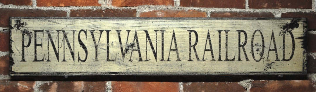 Personalized State Railroad Wood Sign - Rustic Hand Made Vintage Wooden ...