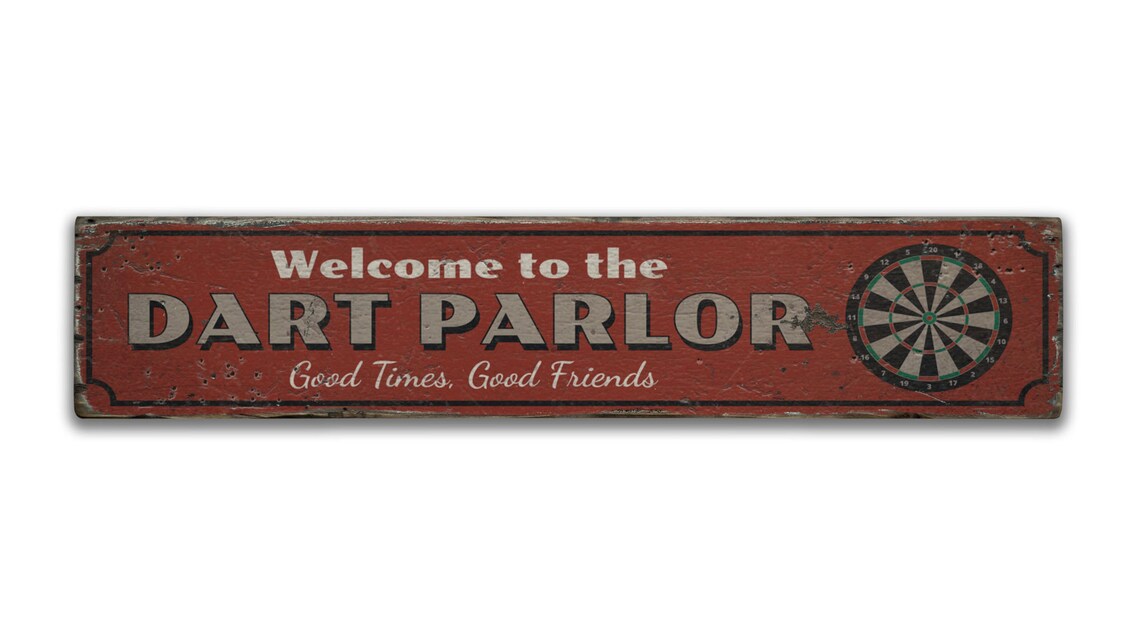 Dart Parlor Sign Bar Dart Wood Sign Old Darts Sign Game - Etsy