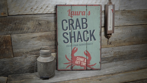 Crab Shack Sign Wooden Crab Shack Sign Crab Shack Wood - Etsy