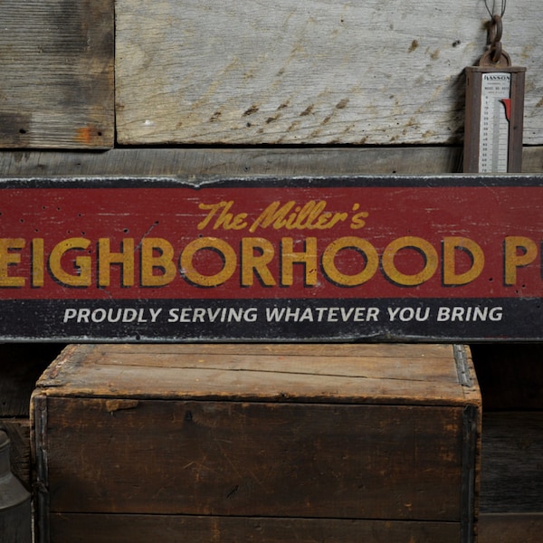 Wood Neighborhood Sign - Etsy