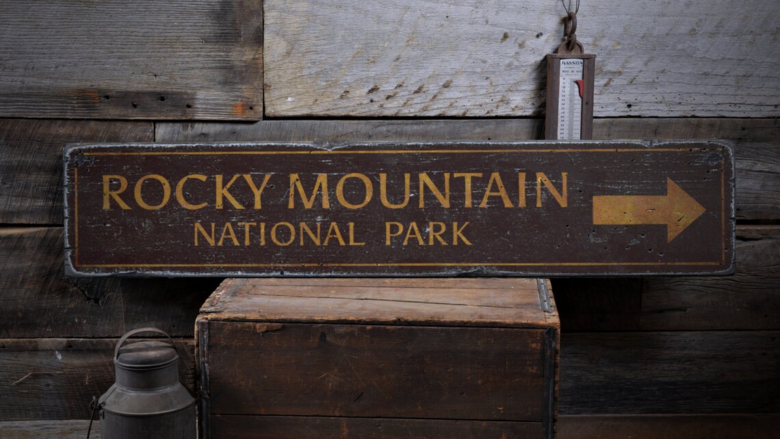 Rocky Mountain National Park Arrow Wood Sign Personalized | Etsy