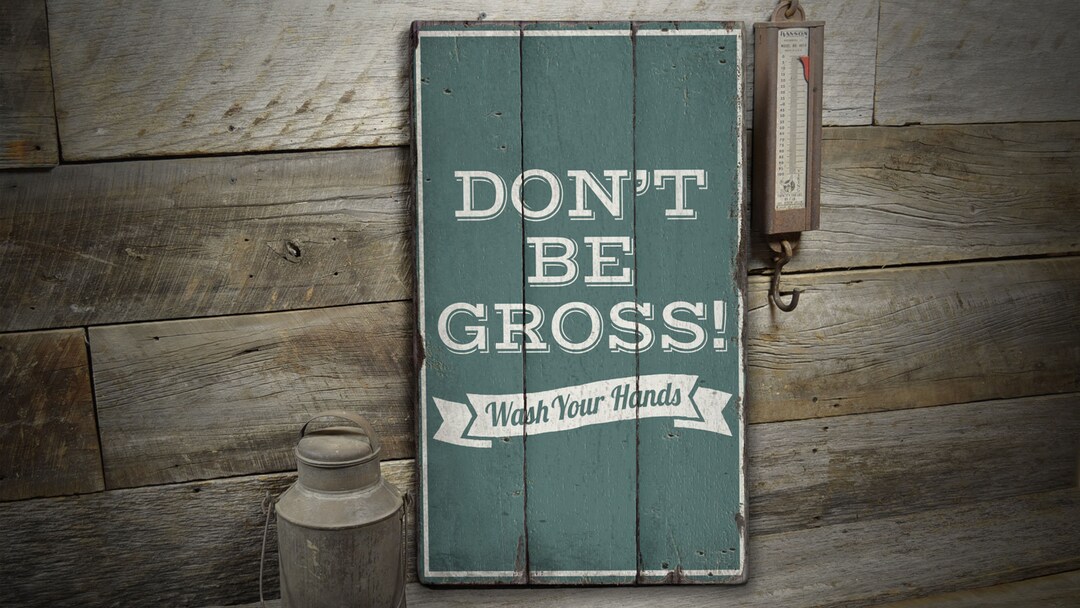 Don't Be Gross Sign, Wooden Wash Sign, Wood Bathroom Decor, House Decor ...