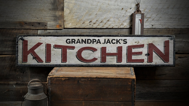 Kitchen Wood Sign Personalized Chef Baker Name Sign Custom | Etsy